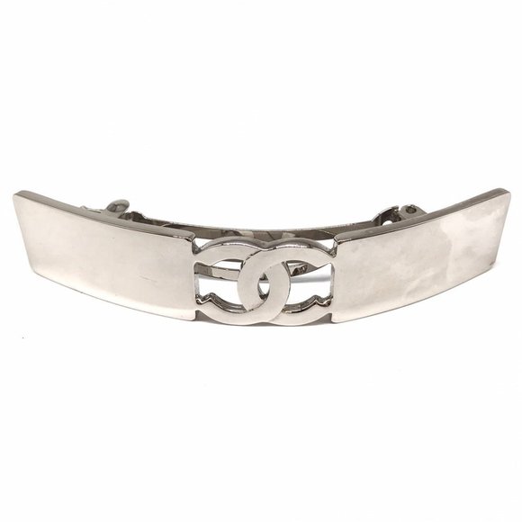 CHANEL | Accessories | Chanel Barrette Silver Coco Mark Hair Clip Metal ...